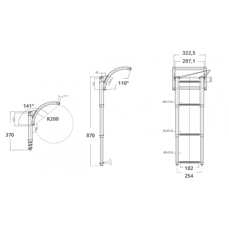 Scaletta Per Gommoni A 4 Gradini | Codice 3030337 FNI | Accessora ...